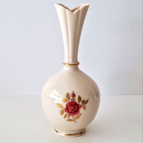Lenox | Accents | Lenox Rhodora Rose Porcelain Vase Vintage | Poshmark